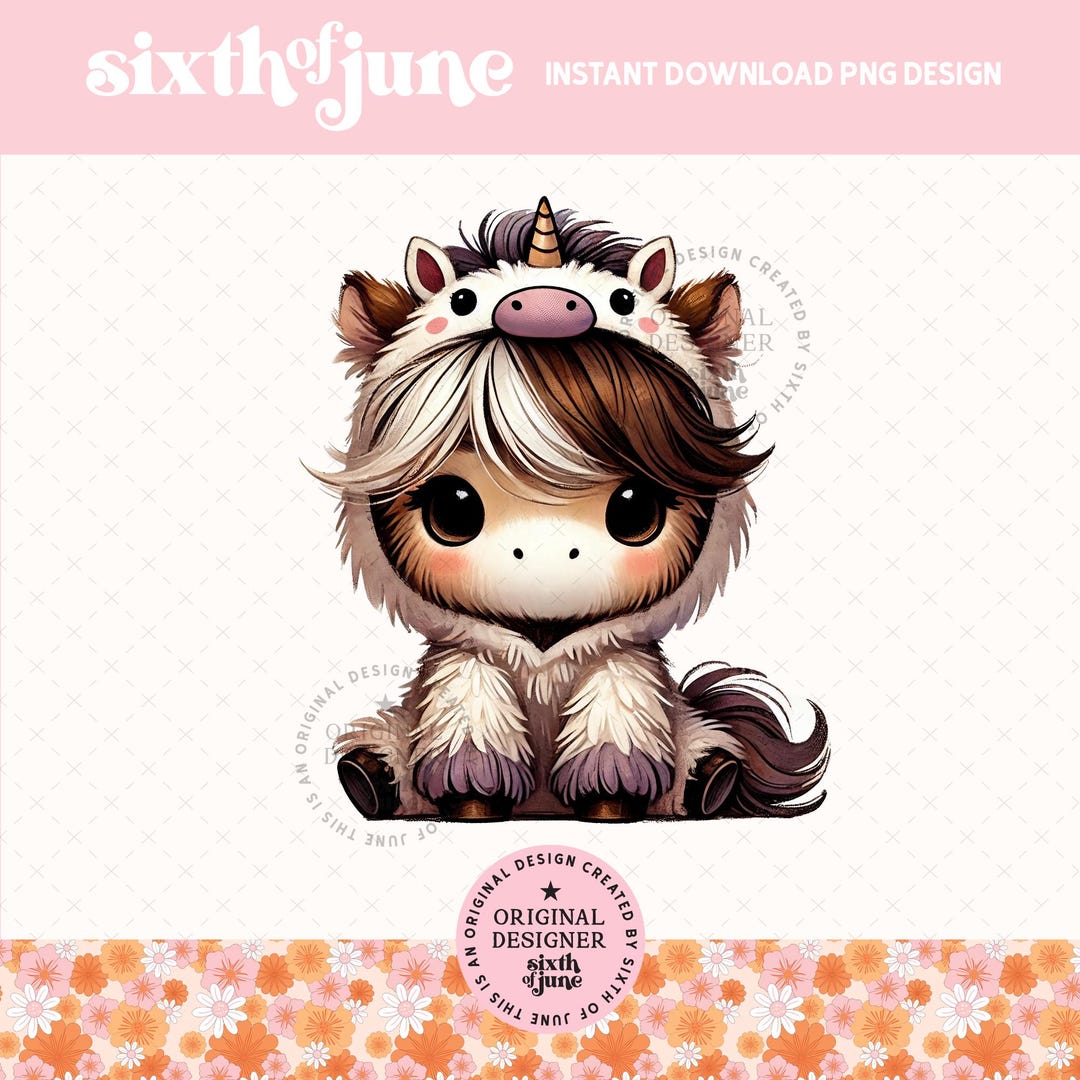 Cute Pony PNG, Kawaii Pony Clipart Design, Unicorn Sublimation Design ...