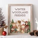 Woodland Animals Christmas Clipart Bundle, Winter Woodland Watercolor ...