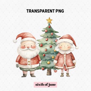 Santa & Friends Clipart Pack, Cute Santa Clause Clipart, Reindeer ...