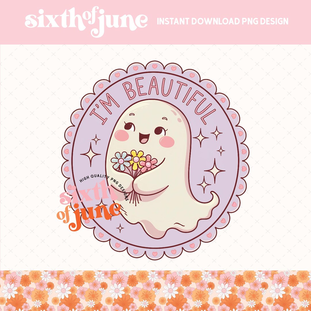 I'm Beautiful Cute Ghost Png, Affirmations Png, Motivational Png ...