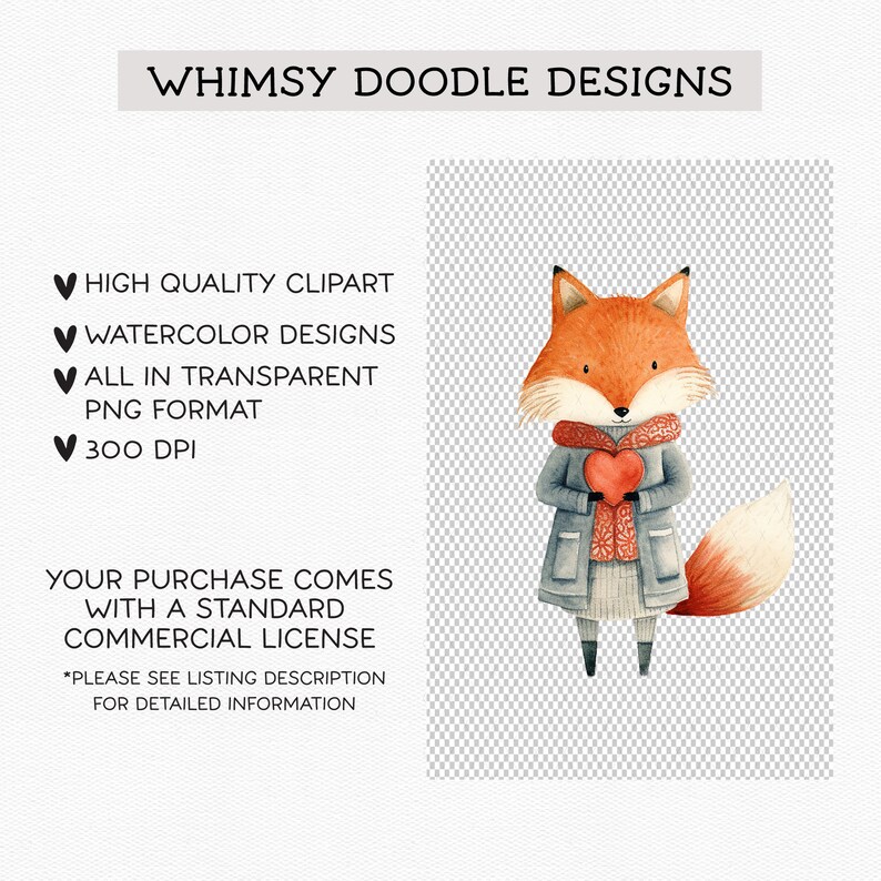 Cute Woodland Valentines Animals Clipart, Forest Friends Digital ...