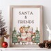 Santa & Friends Clipart Pack, Cute Santa Clause Clipart, Reindeer ...