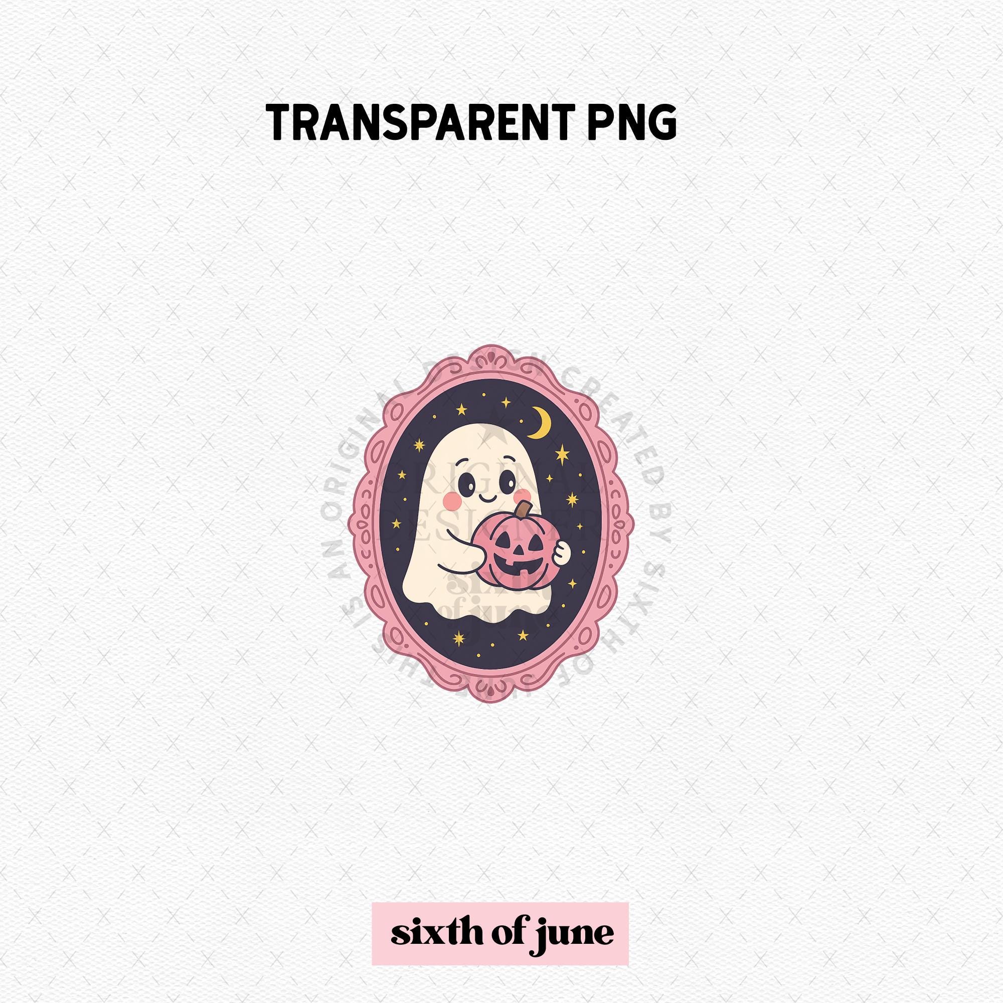 Cute Ghost Photo Frame PNG, Halloween Ghost PNG Design, Funny Ghost ...