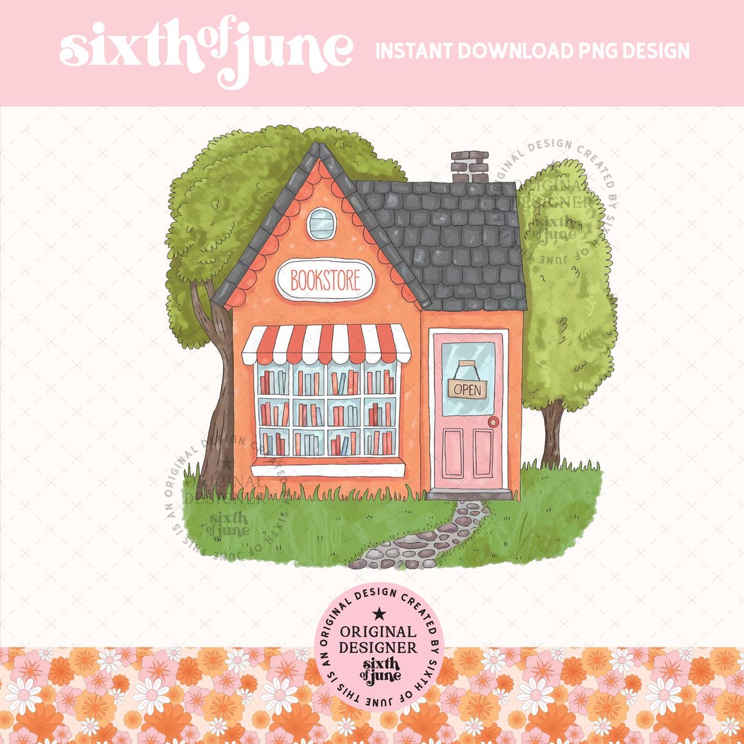 Trendy Bookshop Clipart, Cute Book Lover PNG Illustration, Reading PNG ...