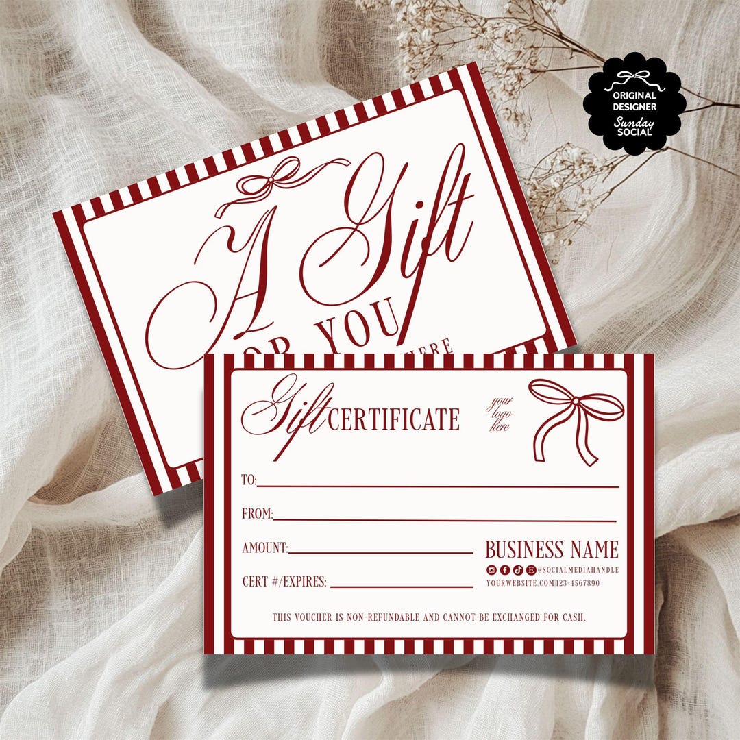 Luxury Old Money Voucher Template 6x4, Editable Vintage Gift Voucher ...
