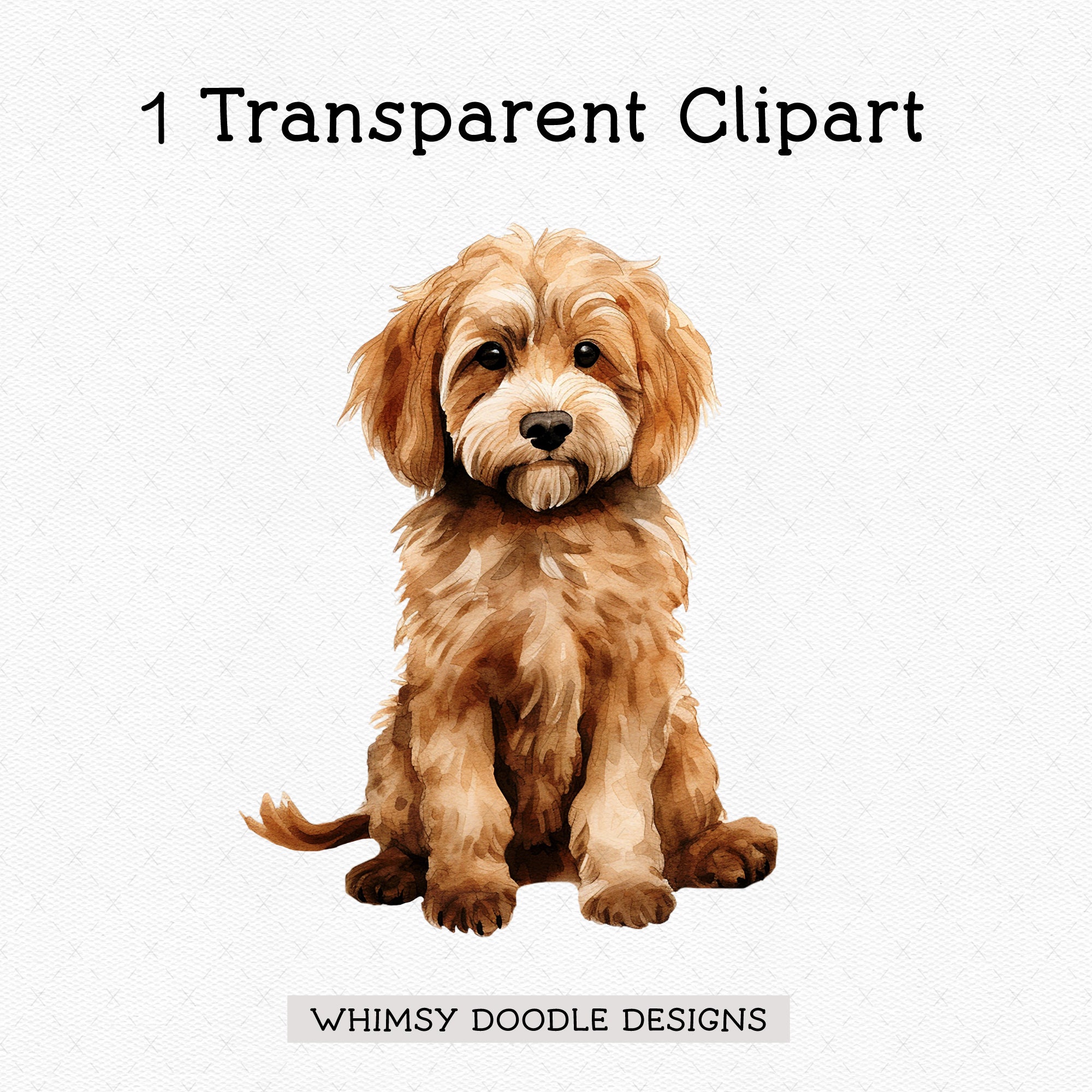 Watercolor Cockapoo Puppy Clipart, Cute Dog Illustration, Digital ...