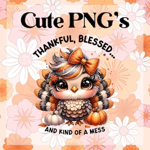 Bougie Thanksgiving Turkey Sublimation Design, Cute Turkey PNG ...