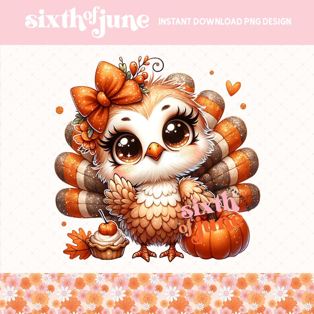 Cute Thanksgiving Turkey PNG, Cute Pumpkin Pie Thanksgiving Clipart ...