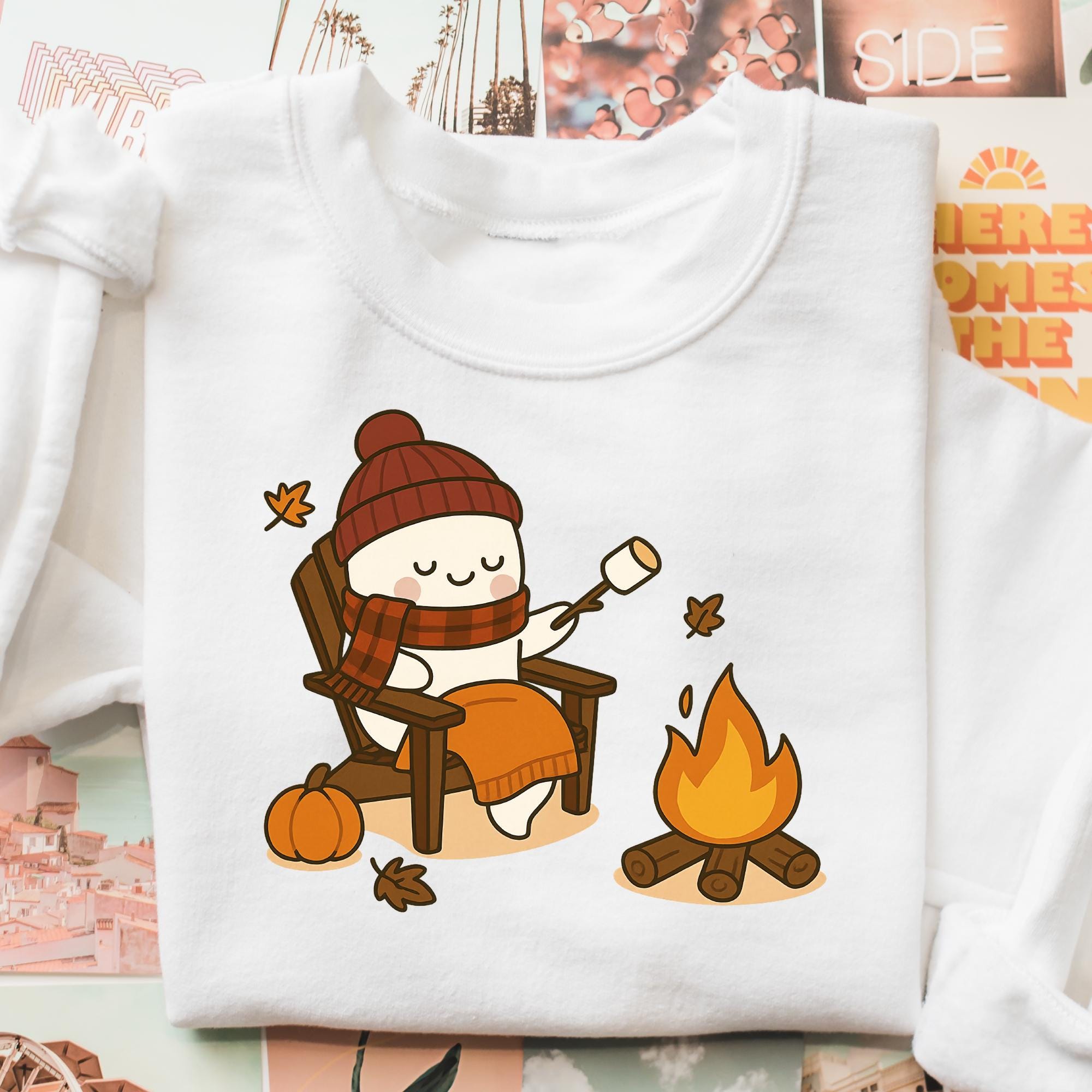 Retro Campfire Ghost PNG, Spooky Camp Ghost Digital Download, Halloween ...