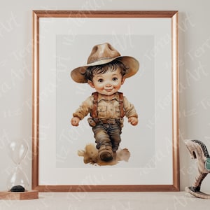 30 Cowboy Watercolor Clipart Bundle Png-cute Cowboy-wild West PNG ...