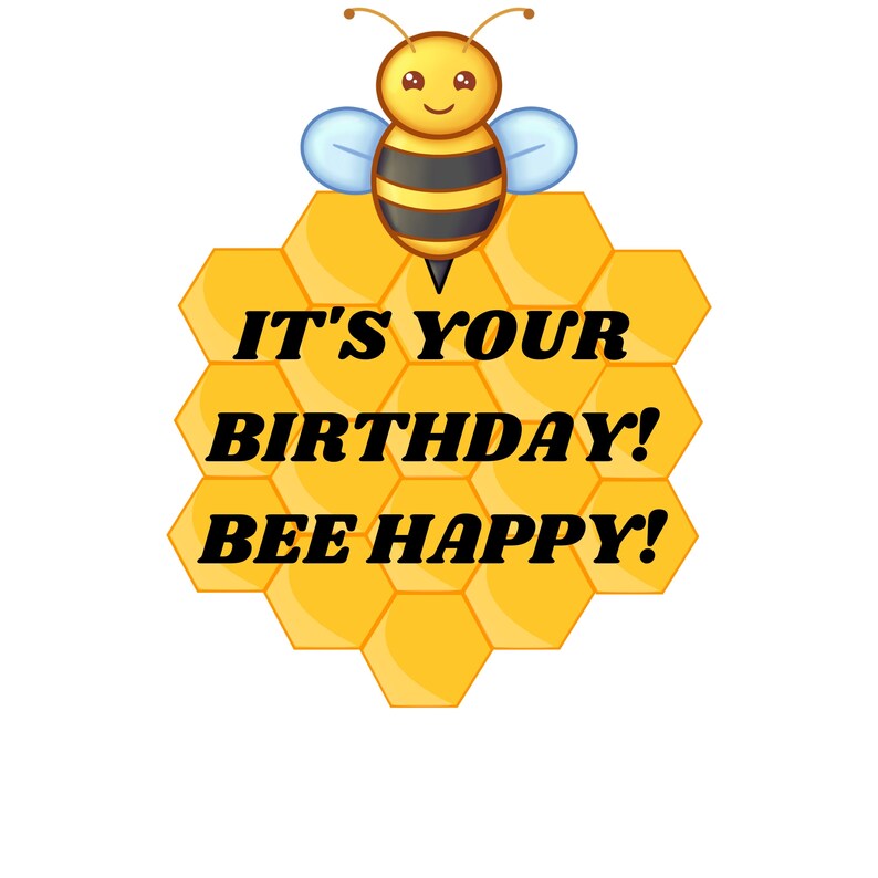 Bee Birthday Card | Instant Download, Kids Birthday Card, Printable 5x7 ...