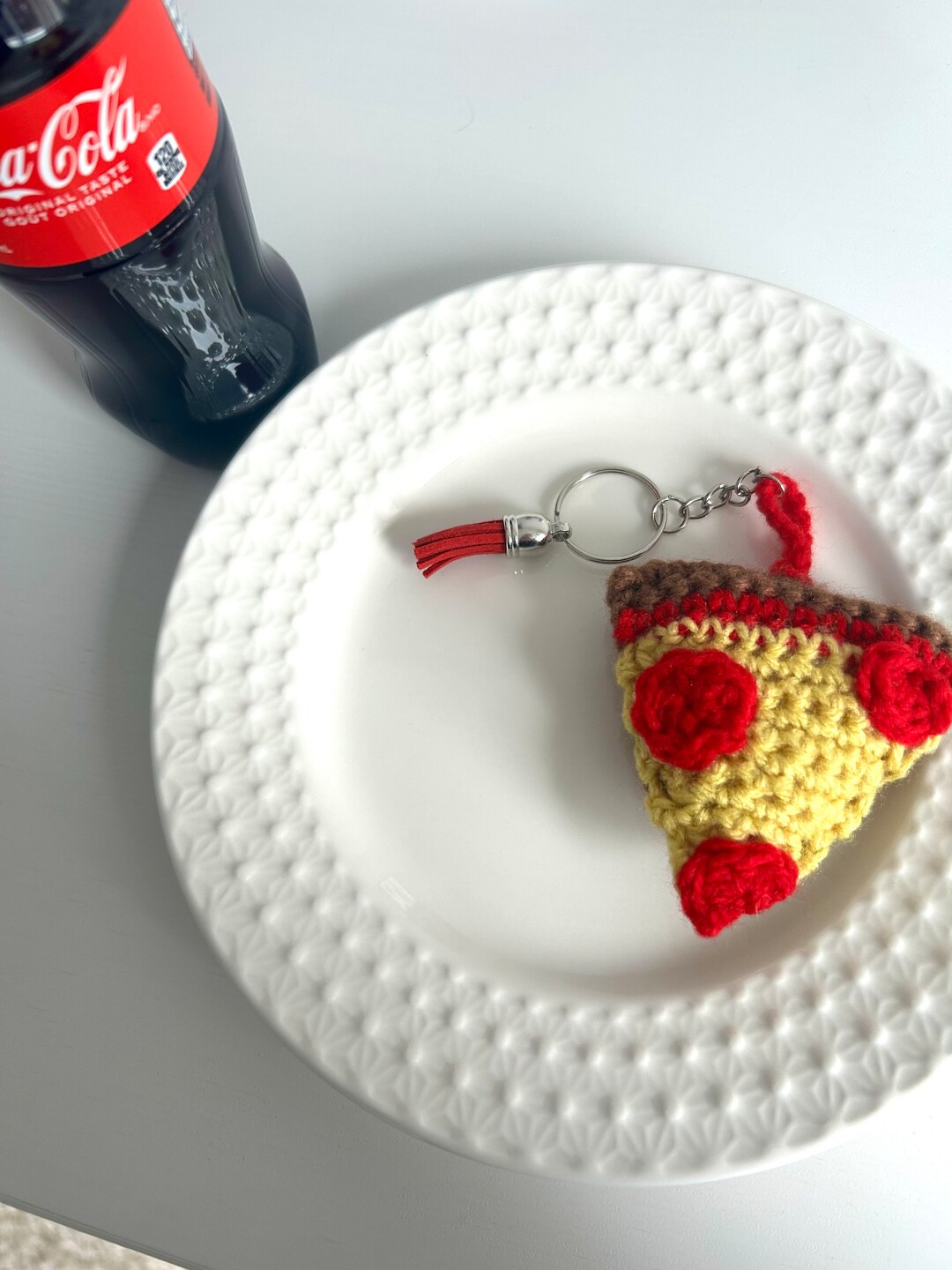 Pizza Crochet Keychain Pizza Crochet Keychain - Etsy