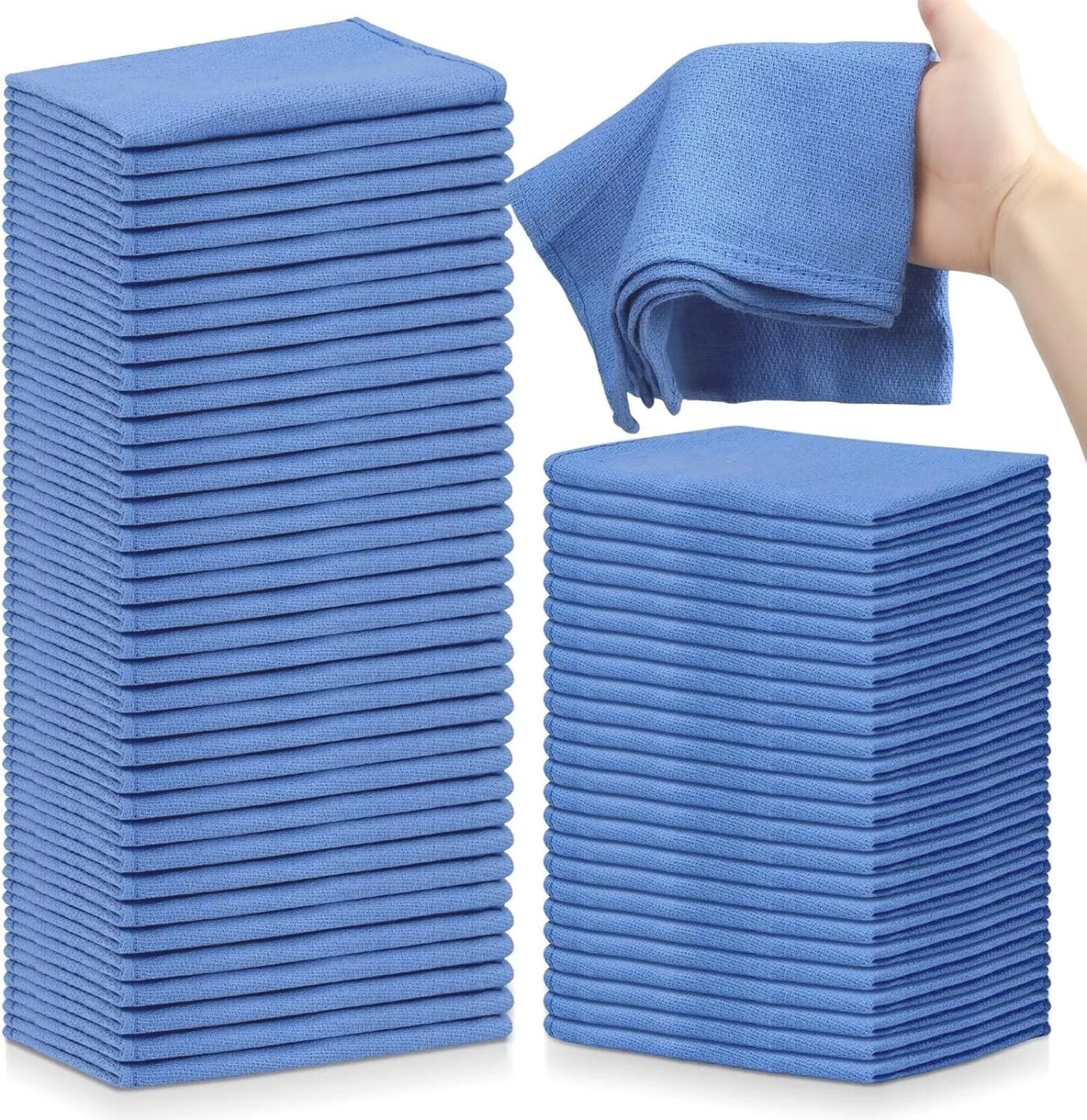 Blue Cotton Surgical Huck Absorbent Towels Shop Rags for Cleaning 6 PCS ...
