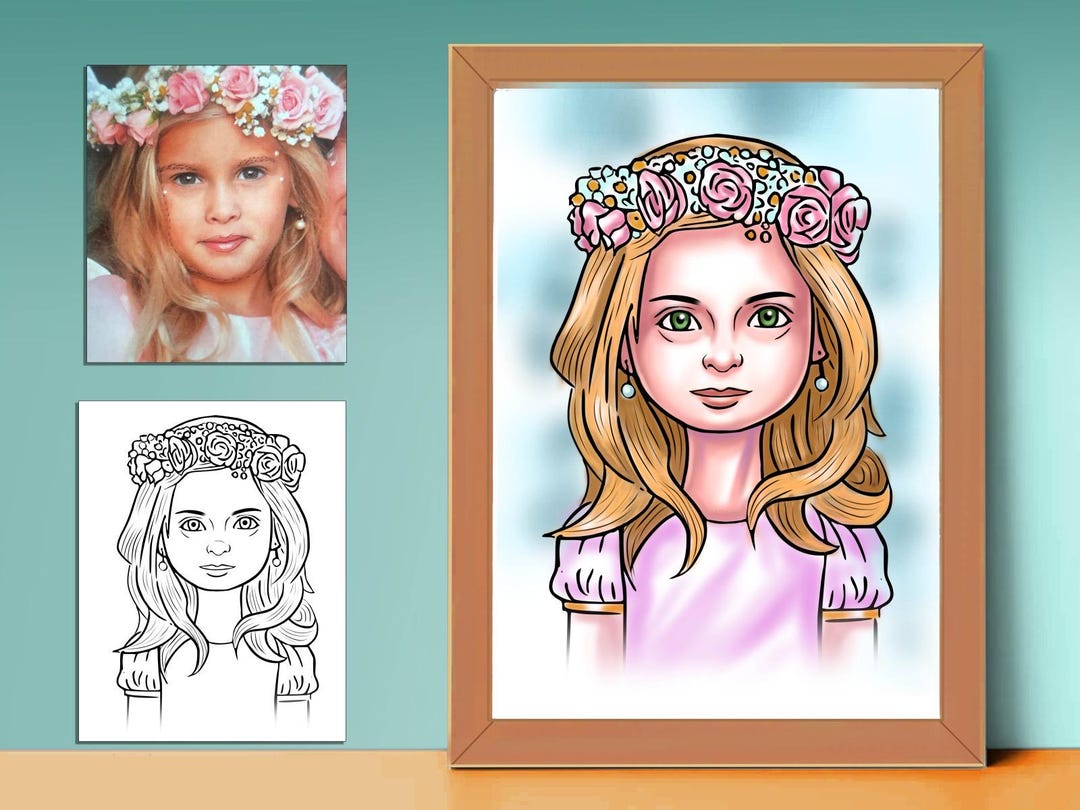 Custom Faceless Portrait From Photo | Digital Drawing & Illustration ...