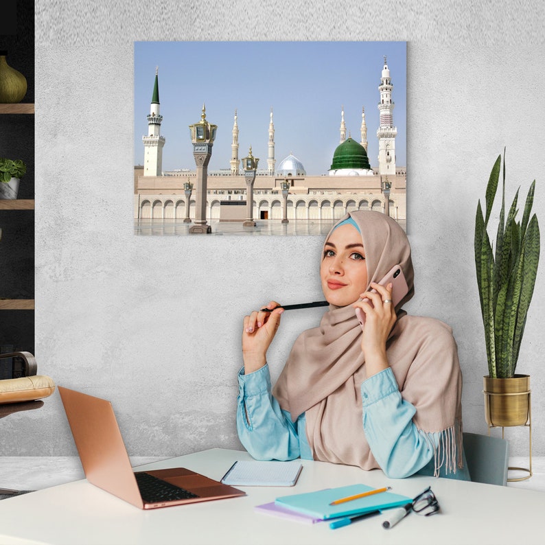 Masjid Nabawi Medina Painting Printing Art Islamic Wall Art Islamic ...