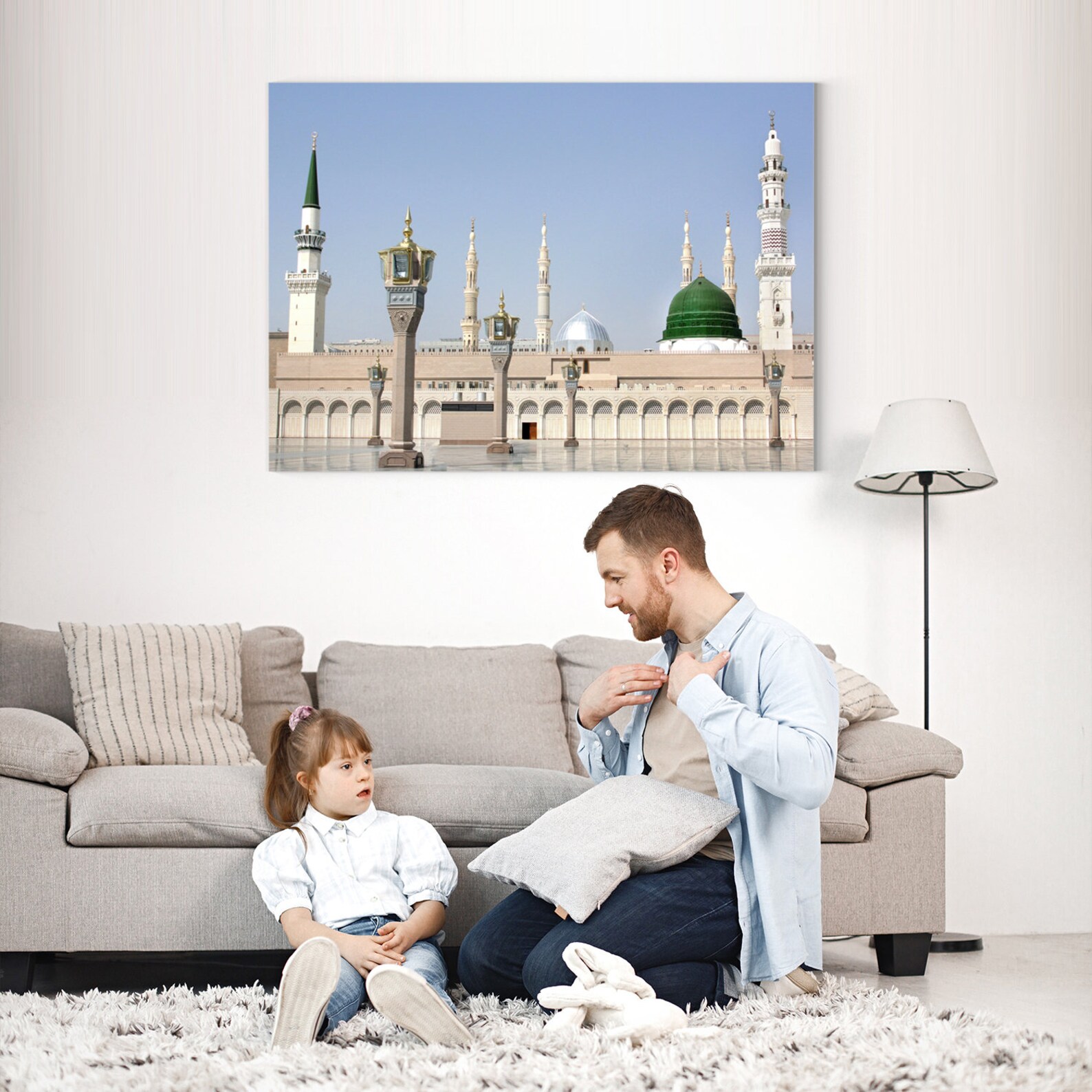 Masjid Nabawi Medina Painting Printing Art Islamic Wall Art Islamic ...