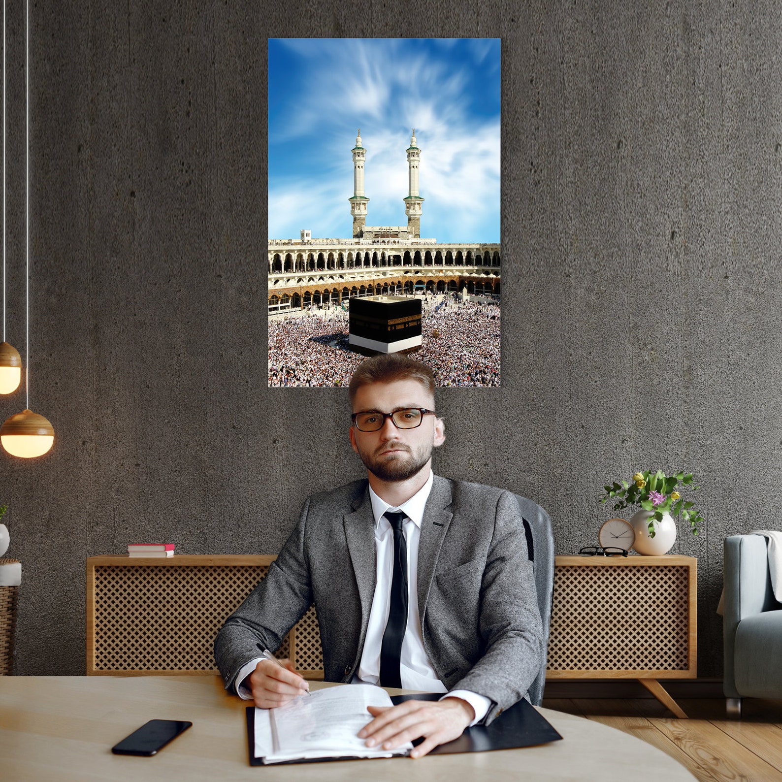 Handmade Kaaba Art Canvas Own a Unique Kaaba Inspired Masterpiece Big ...