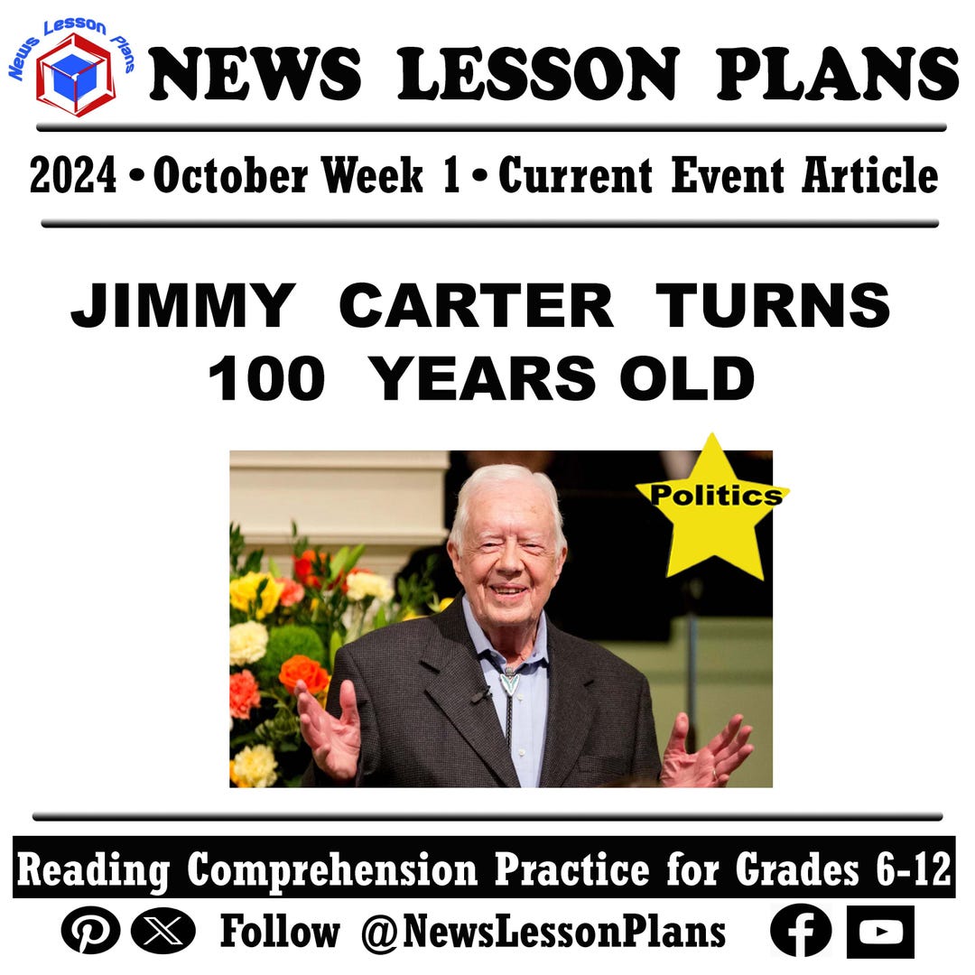 Current Event Lesson Plan for Reading Comprehension Practice_carter ...
