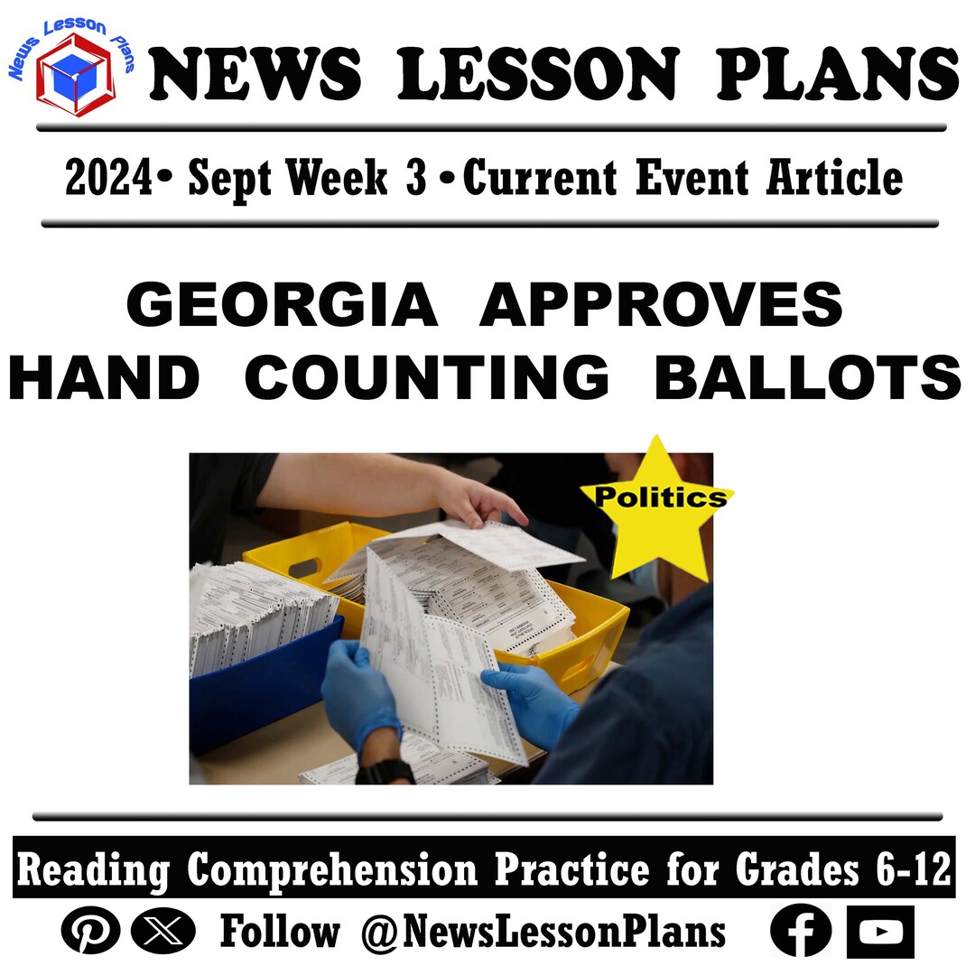 Current Event Lesson Plan for Reading Comprehension Practice_georgia ...