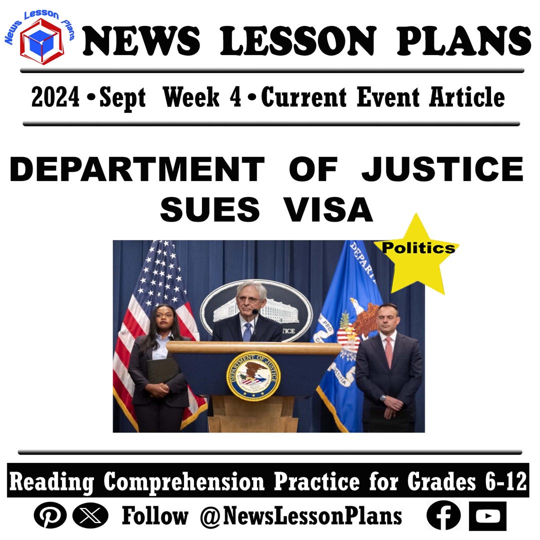 Current Event Lesson Plan for Reading Comprehension Practice_department ...