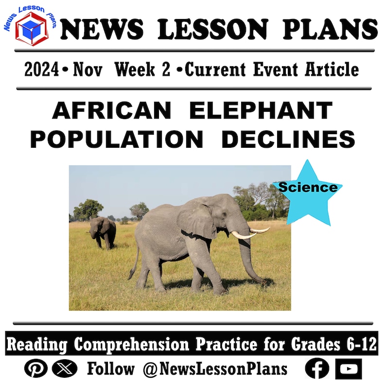PDF Lesson Plan for Reading Comprehension Practice_african Elephant ...