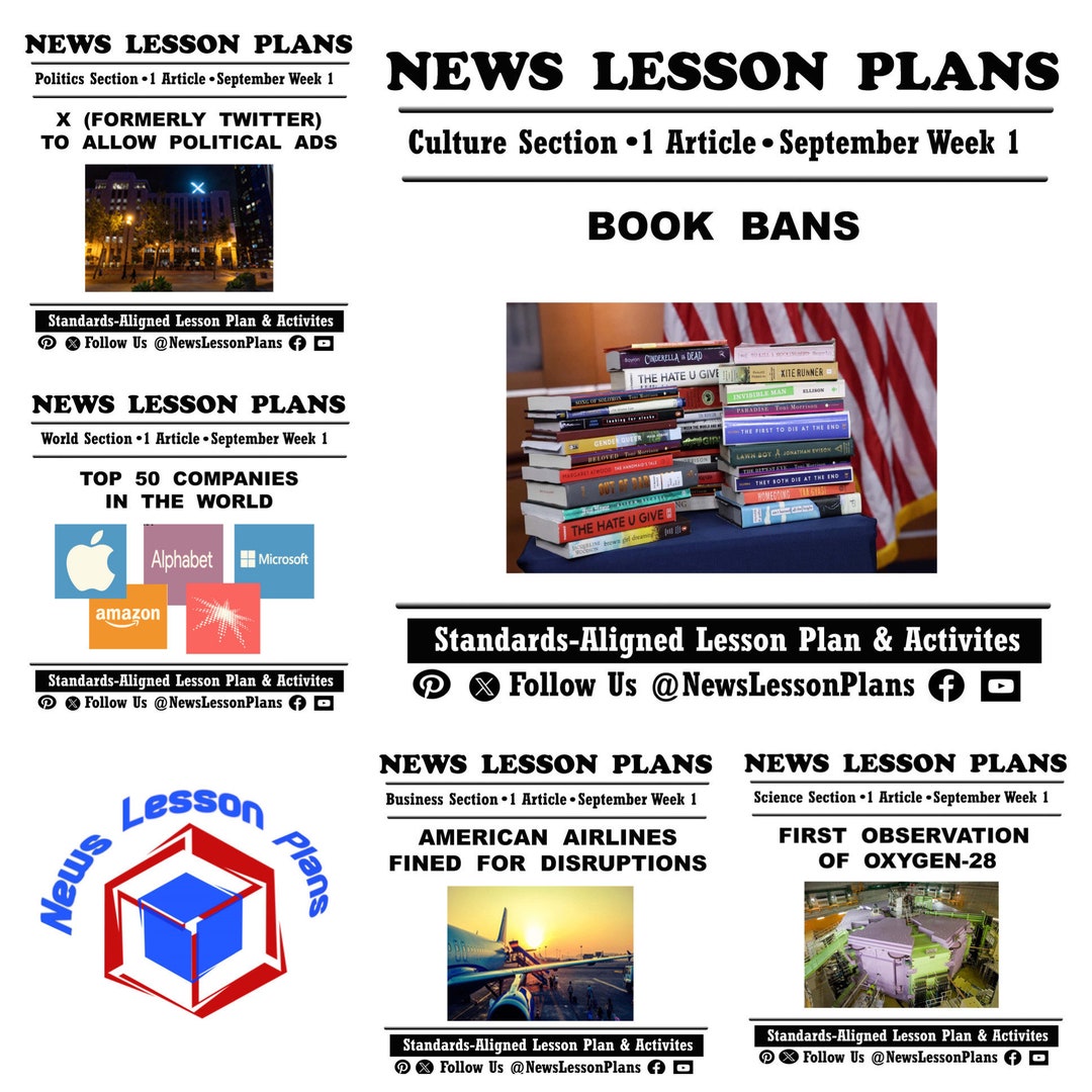 Bundle_five Lesson Plans of Current Events News Articles for Middle ...