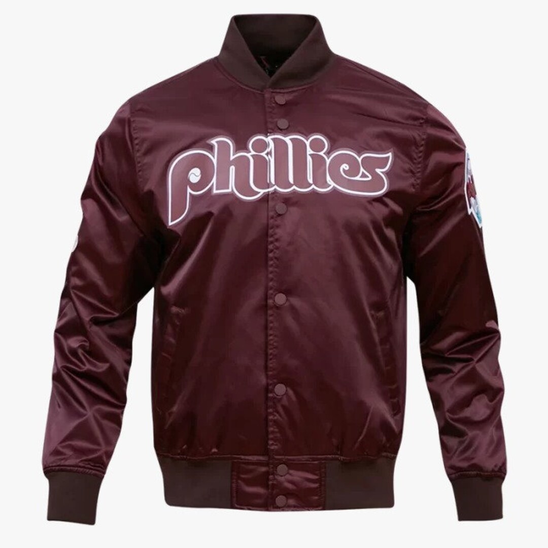 Philadelphia Phillies Retro Big Logo Maroon Jacket - Etsy