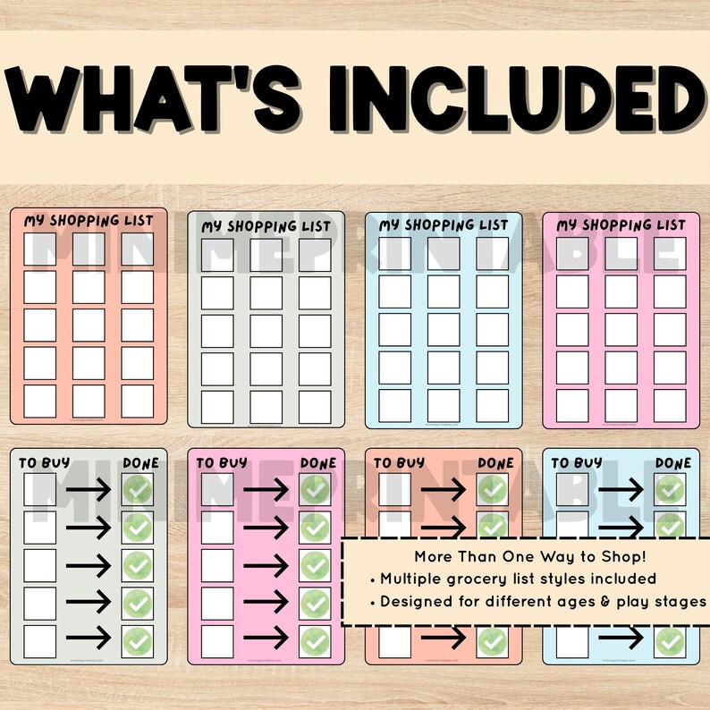 Grocery List Activity Printable for Kids I Pretend Play I Life and ...