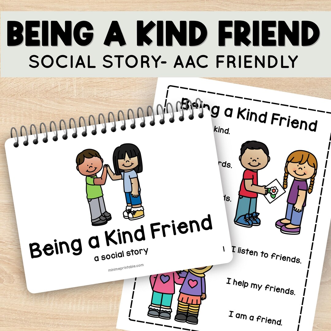 Being a Kind Friend – Social Story Printable and Special Education ...