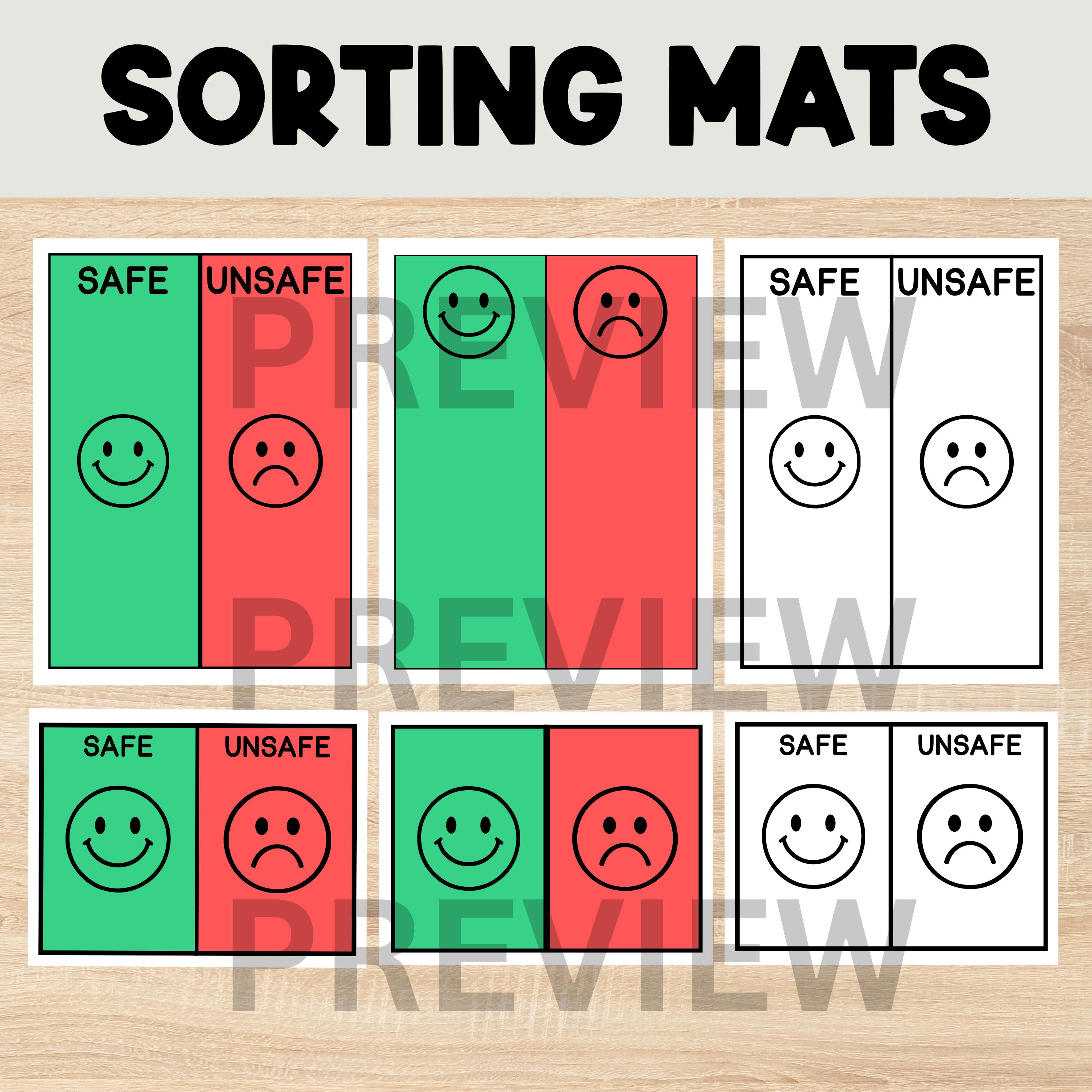 Safe Vs Unsafe Sorting Activity | Real Life Safety Printable for ...