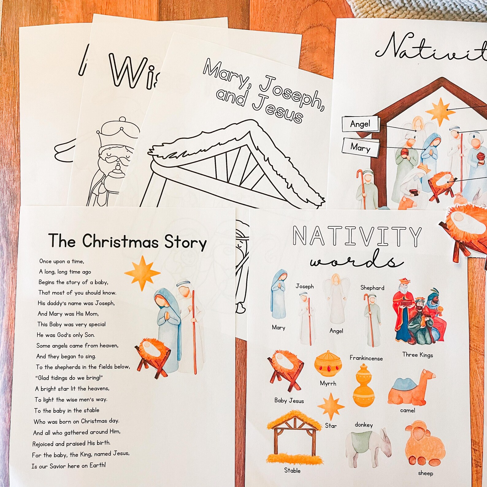 Nativity Activity Study Unit Preschool and Kindergarten for Winter ...