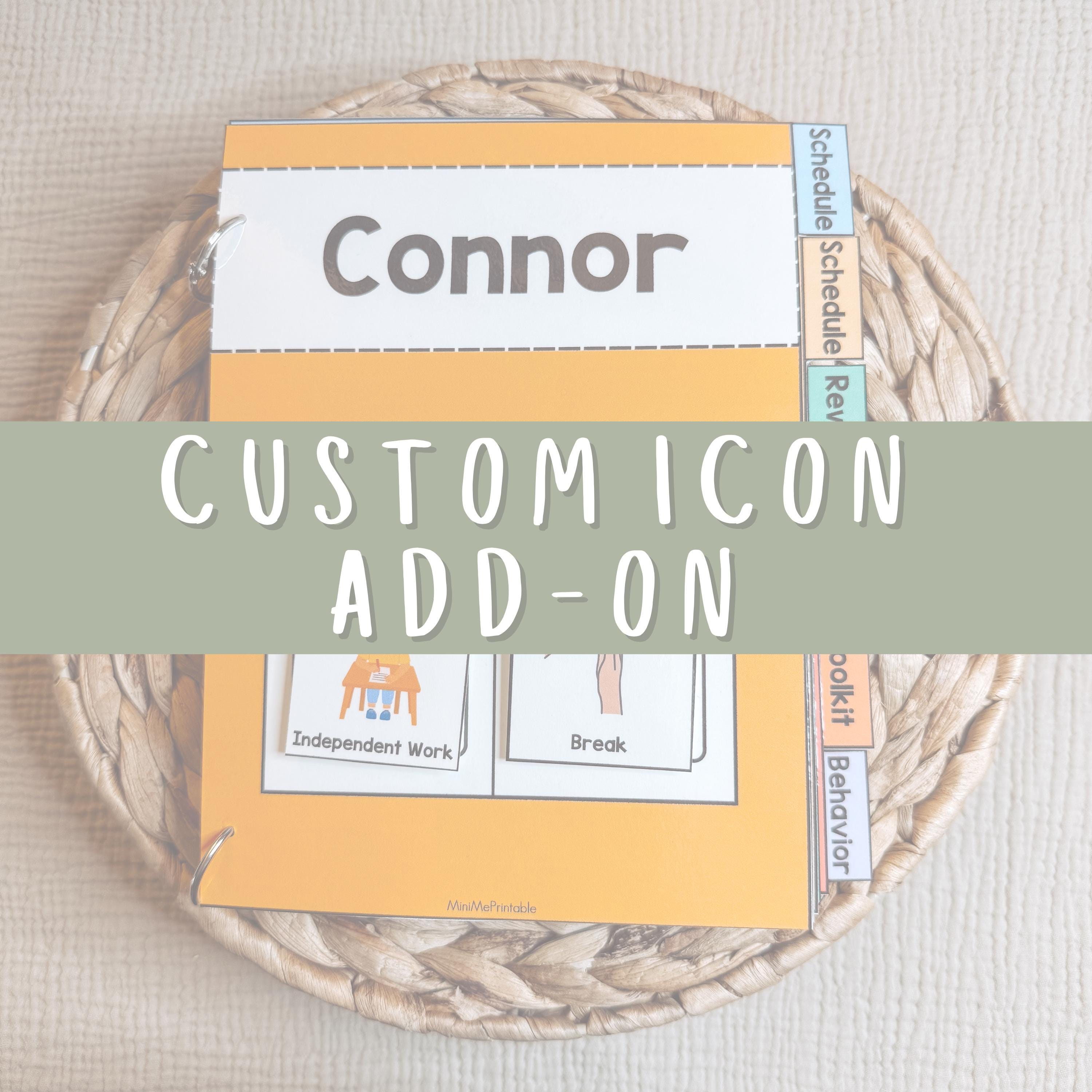 ADD-ON- Custom Icons for Visual and Verbal Communication Book - Etsy