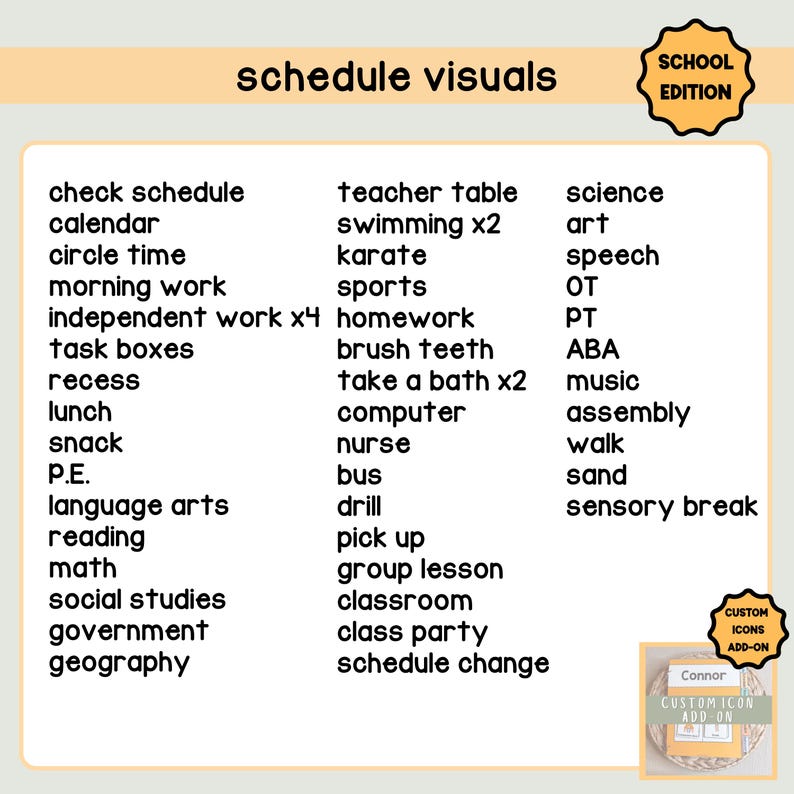 Visual Communication Book for School and Home: Autism, ADHD Behavior ...