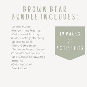 Brown Bear Activity Bundle: Montessori Educational Game (digital ...