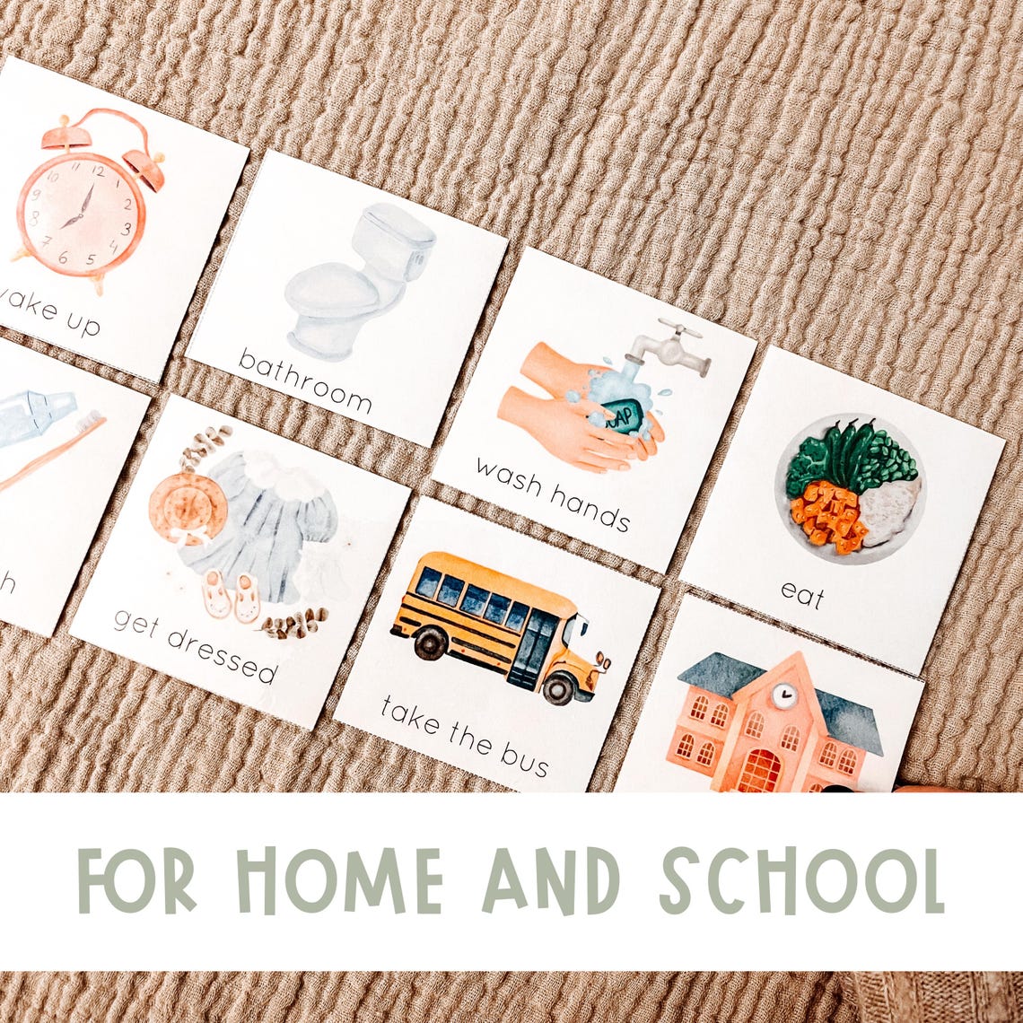 168 Daily Routine Rhythm Cards for Toddlers, Montessori Material ...