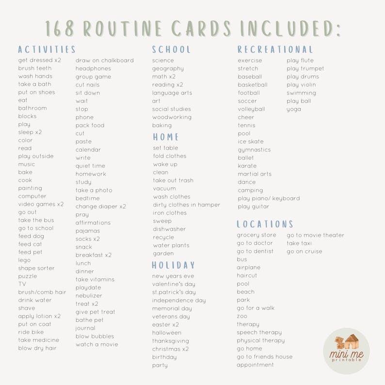 Toddler Daily Routine Cards: Watercolor Visual Schedule, Montessori ...