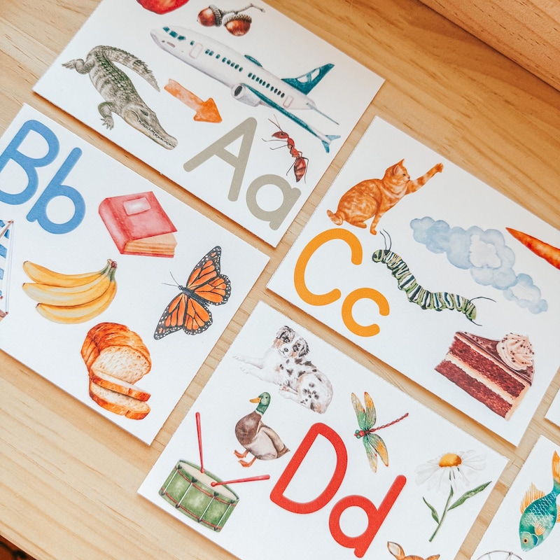 Alphabet Cards Physical - Etsy
