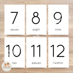 Numbers 1-20 Flash Cards: Watercolor Counting Cards (digital Download ...