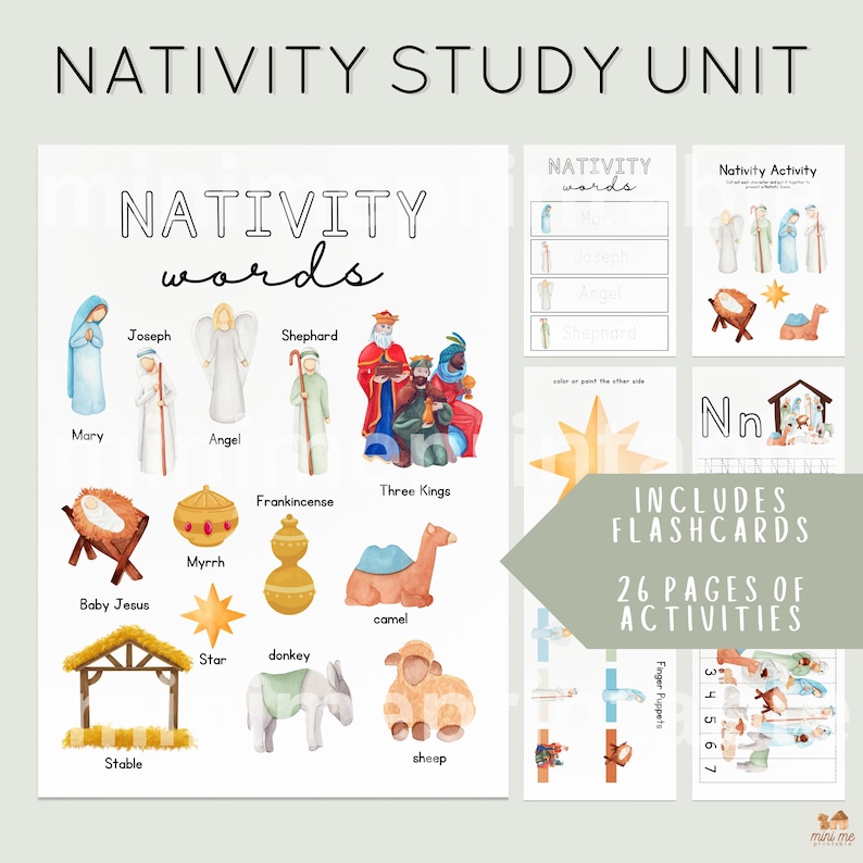 Nativity Activity Study Unit Preschool and Kindergarten for Winter ...