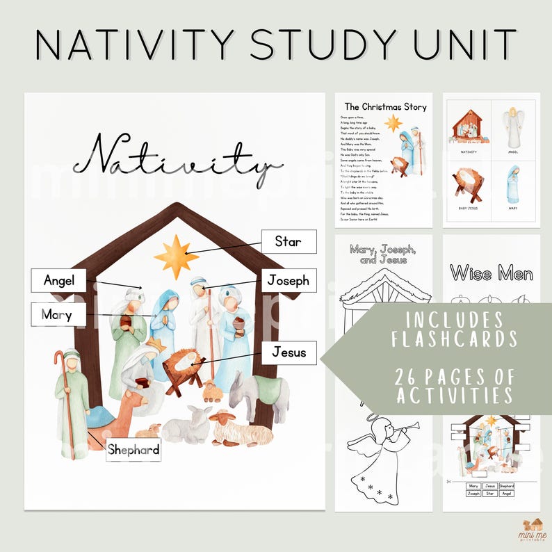 Nativity Activity Study Unit Preschool and Kindergarten for Winter ...