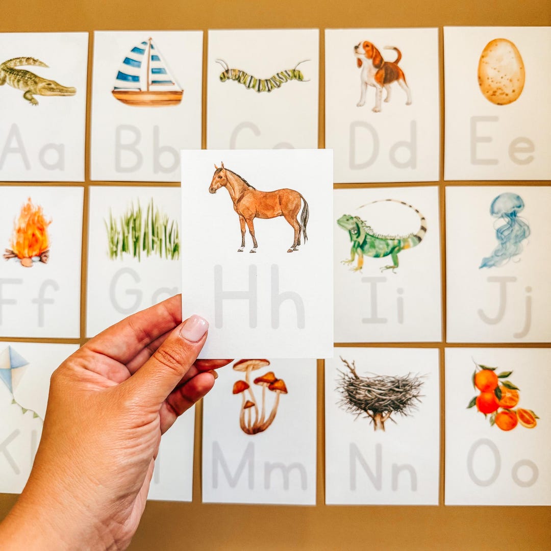 Watercolor Alphabet Tracing Flashcards A–Z – Physical Product ...