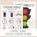 Visual Behavior Cue Cards & Traffic Light Poster | Turn-taking, Sharing ...