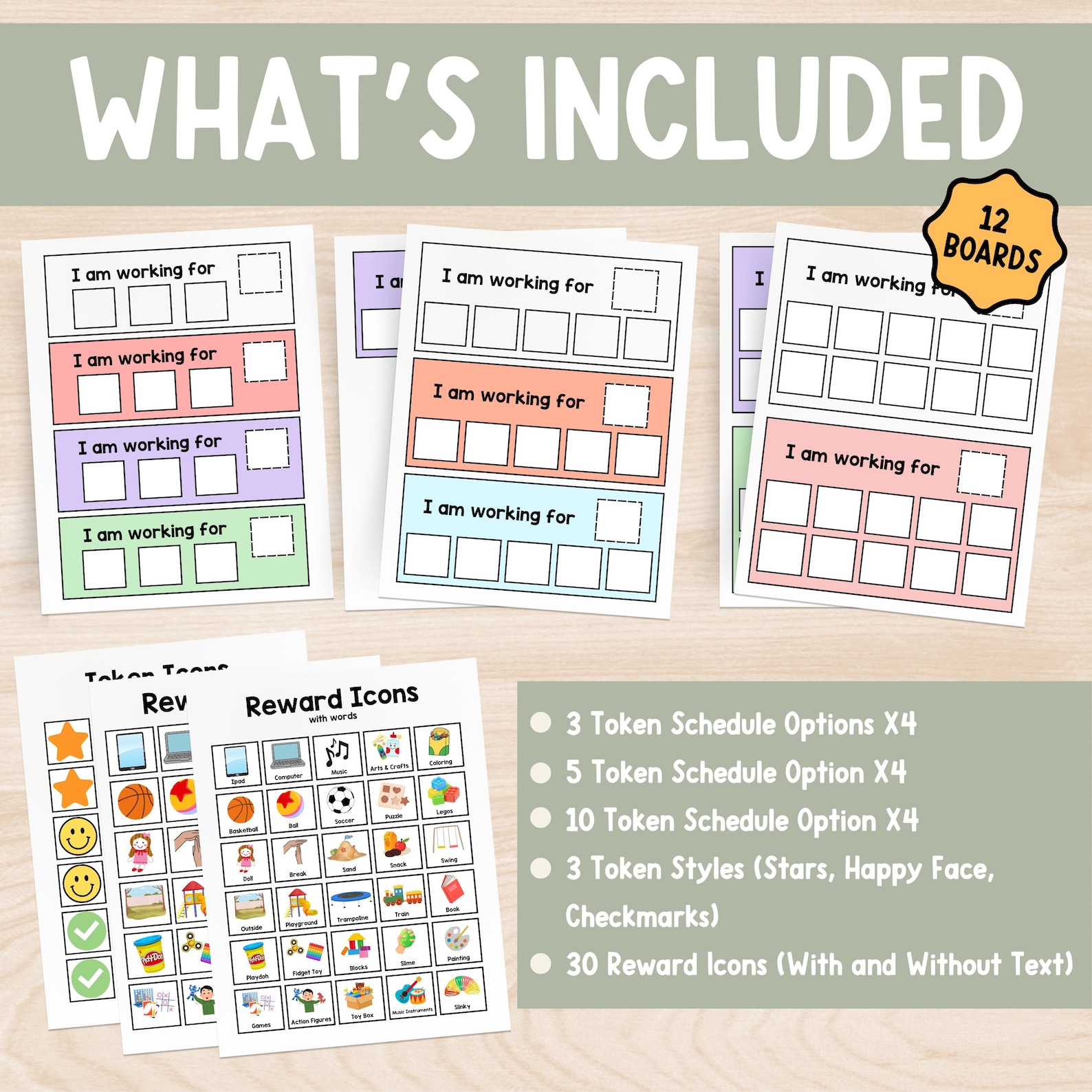 Printable Token Board System | Digital Download PDF - Etsy