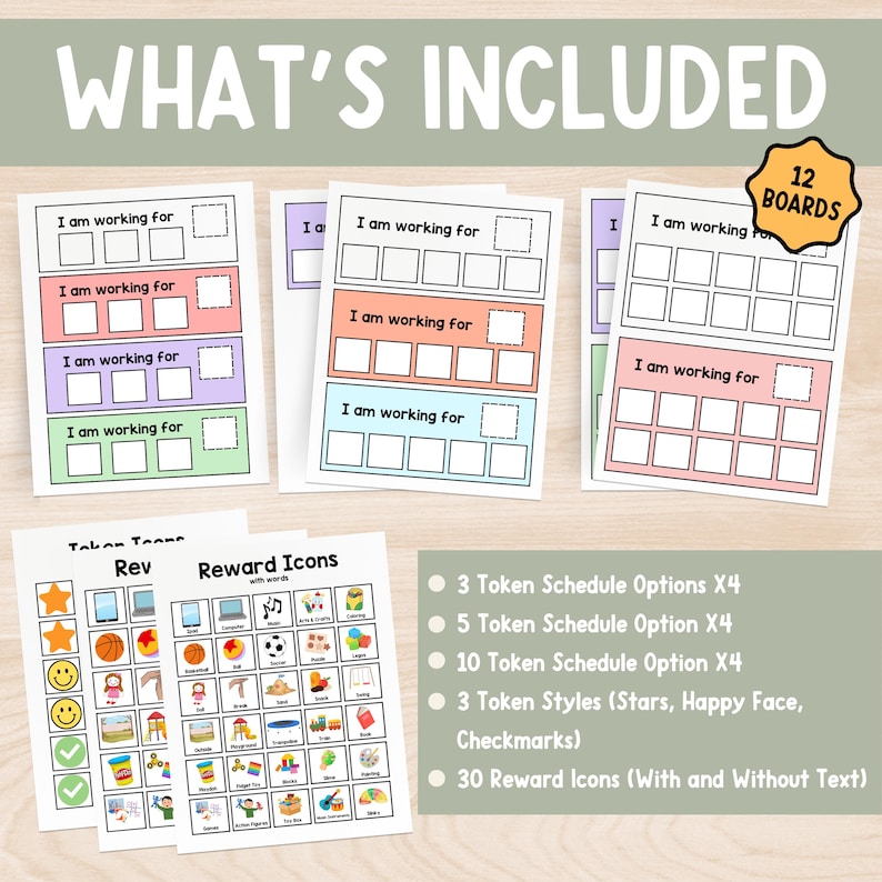 Printable Token Board System | Digital Download PDF - Etsy
