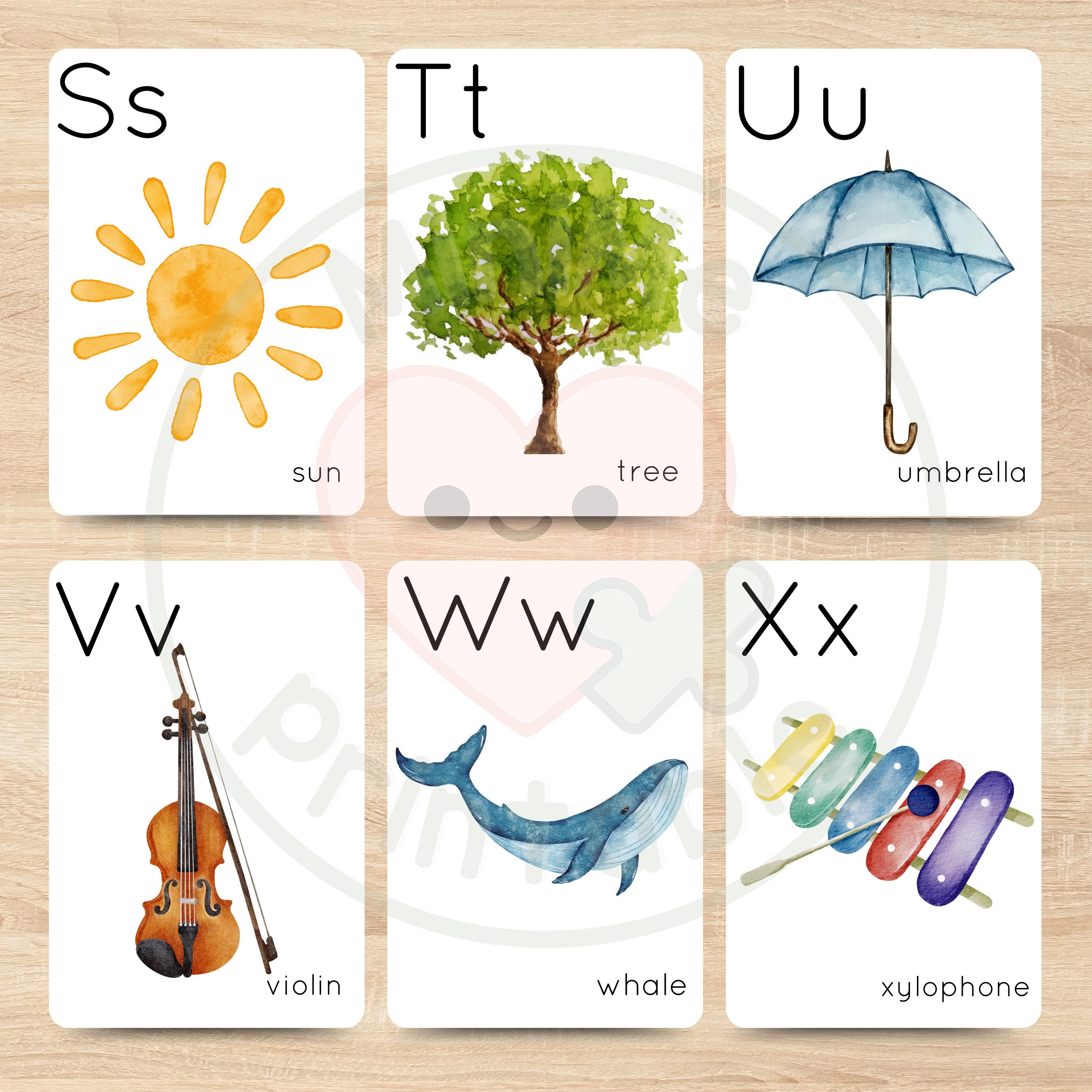 Montessori Alphabet Flashcards: Printable Learning Cards (PDF Download ...
