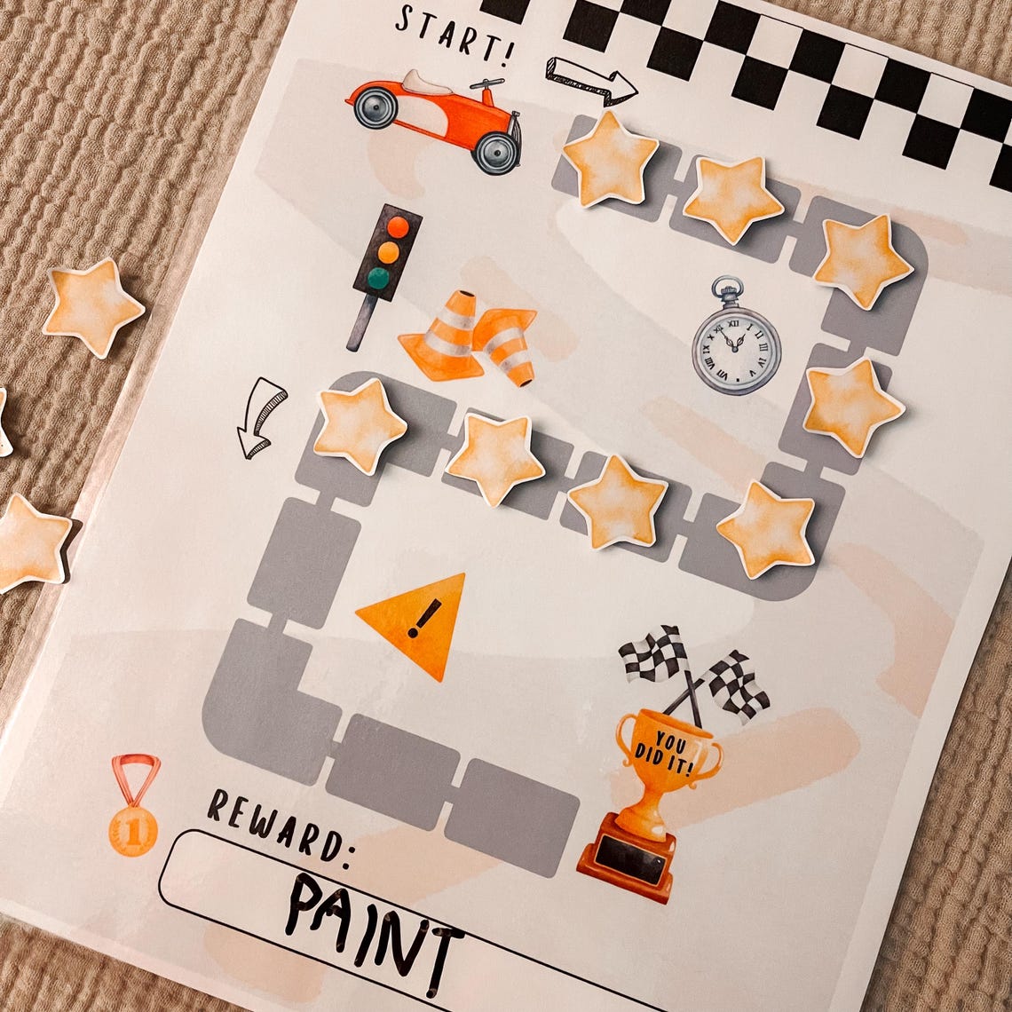 Printable Racing Car Reward Chart, Cars Kids Behavior Chart, Instant ...
