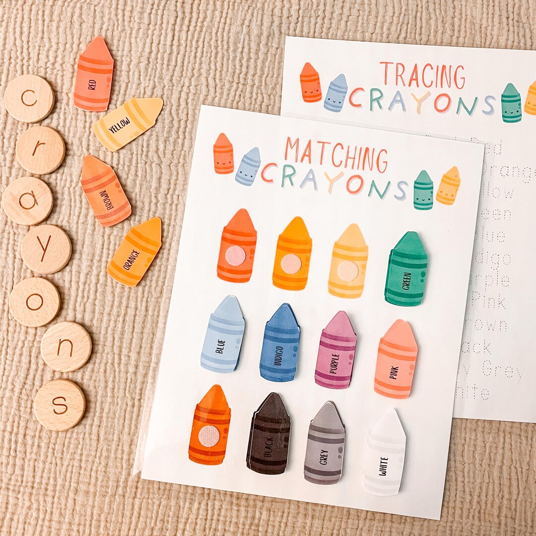Color Matching Crayons Toddler Activity, Homeschool and Pre-school ...
