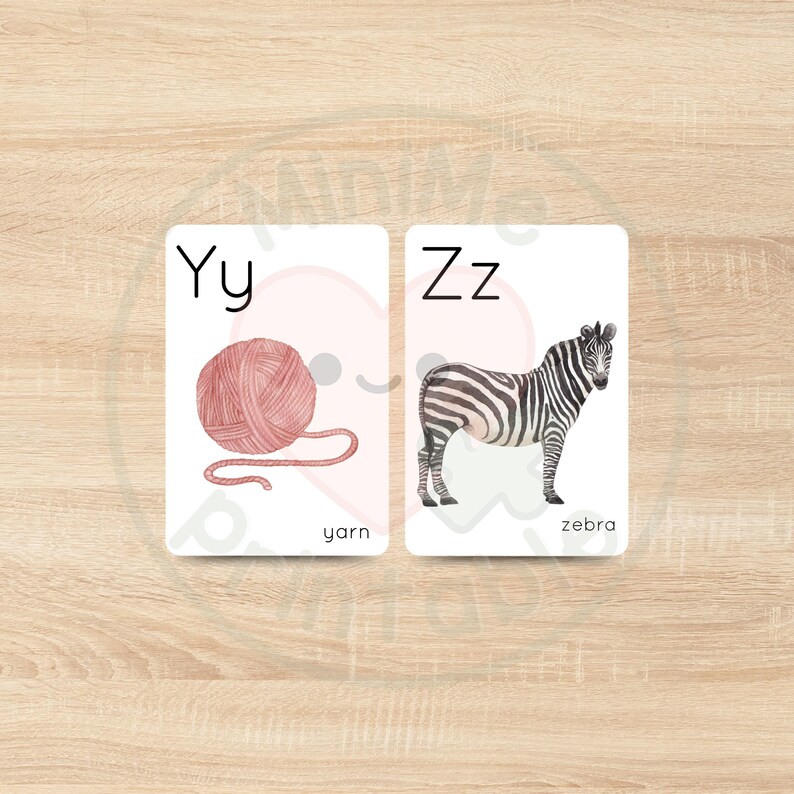 Montessori Alphabet Flashcards: Printable Learning Cards (PDF Download ...