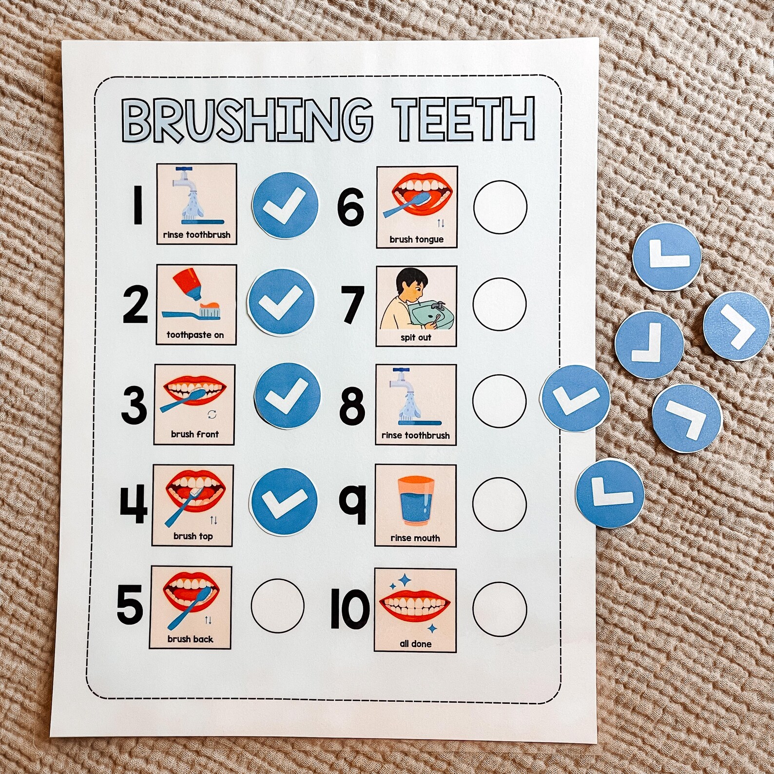 Visual Task Analysis – Teeth Brushing (9 Steps + Token System ...