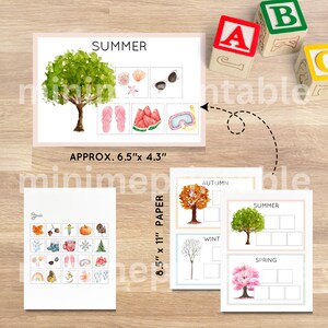 Seasons Matching Game Printable: Montessori Circle Time Activity (PDF ...